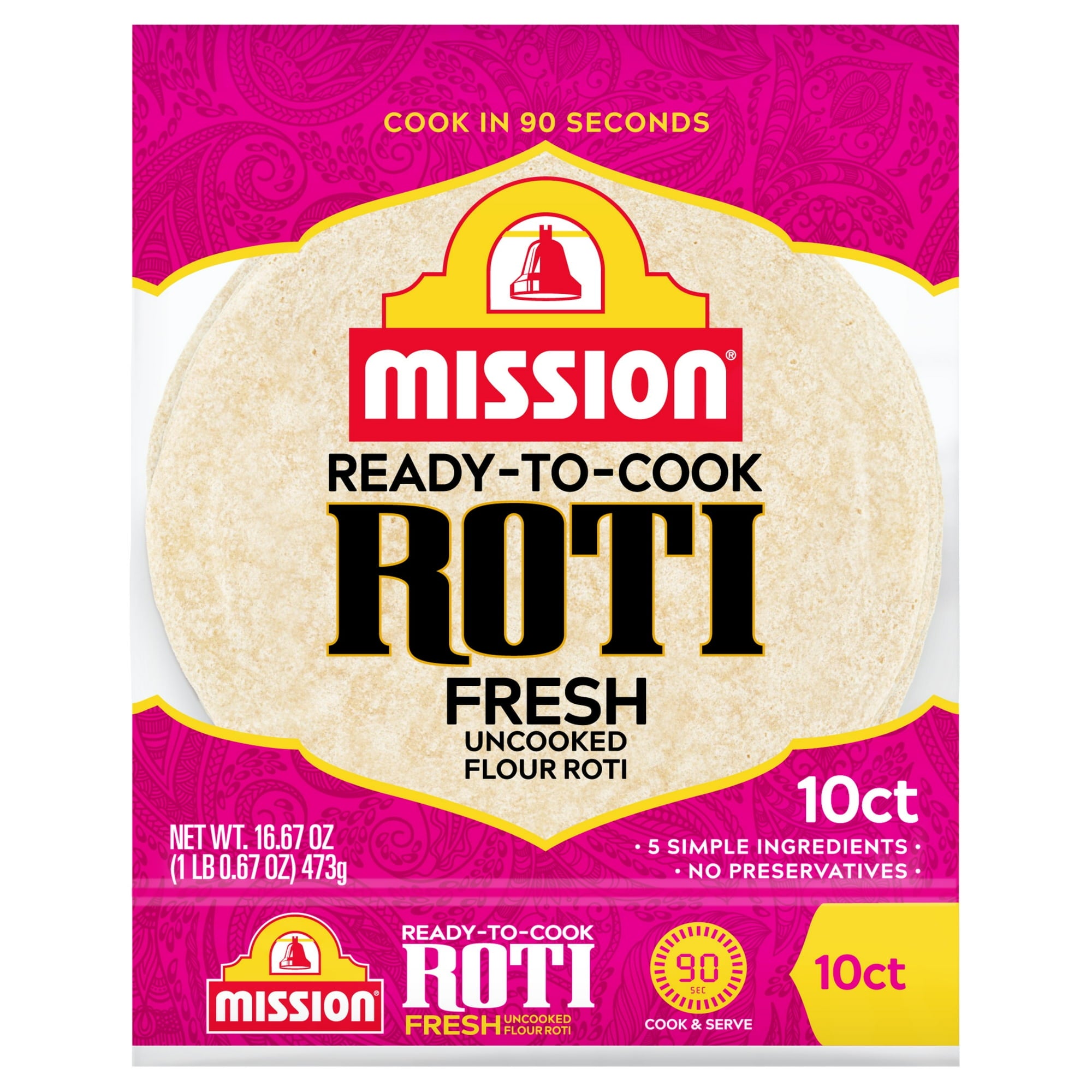 Mission Ready-To-Cook Roti, 10 Count – THE BIG PACKAGE